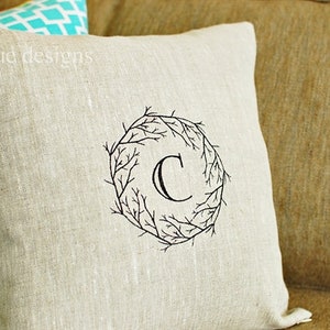 Branches Monogram - Machine Embroidery - Etsy