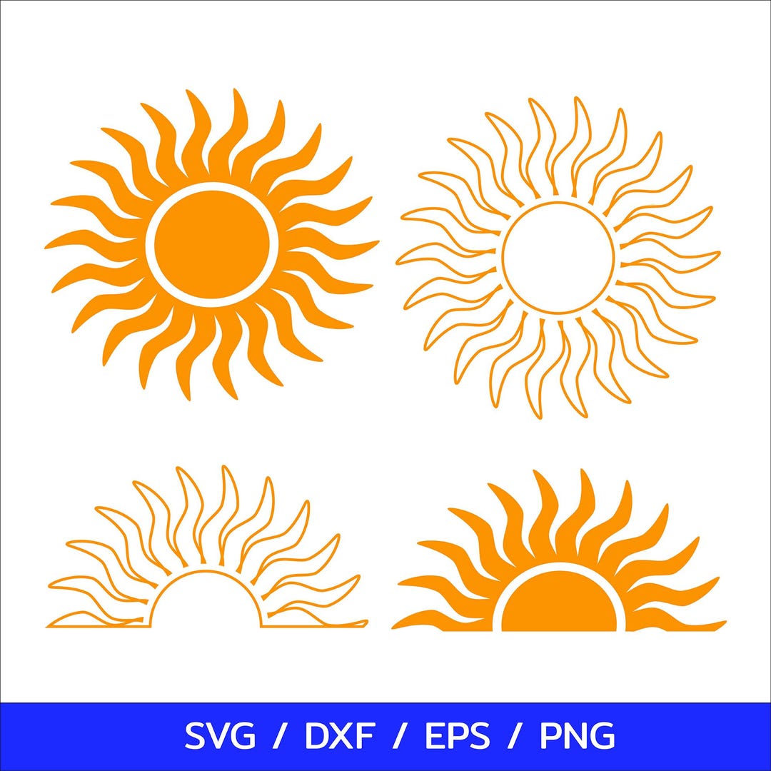 Sun SVG, Sun Vector, Sun Cut File, Sunrise Clipart, Sunrise Svg ...