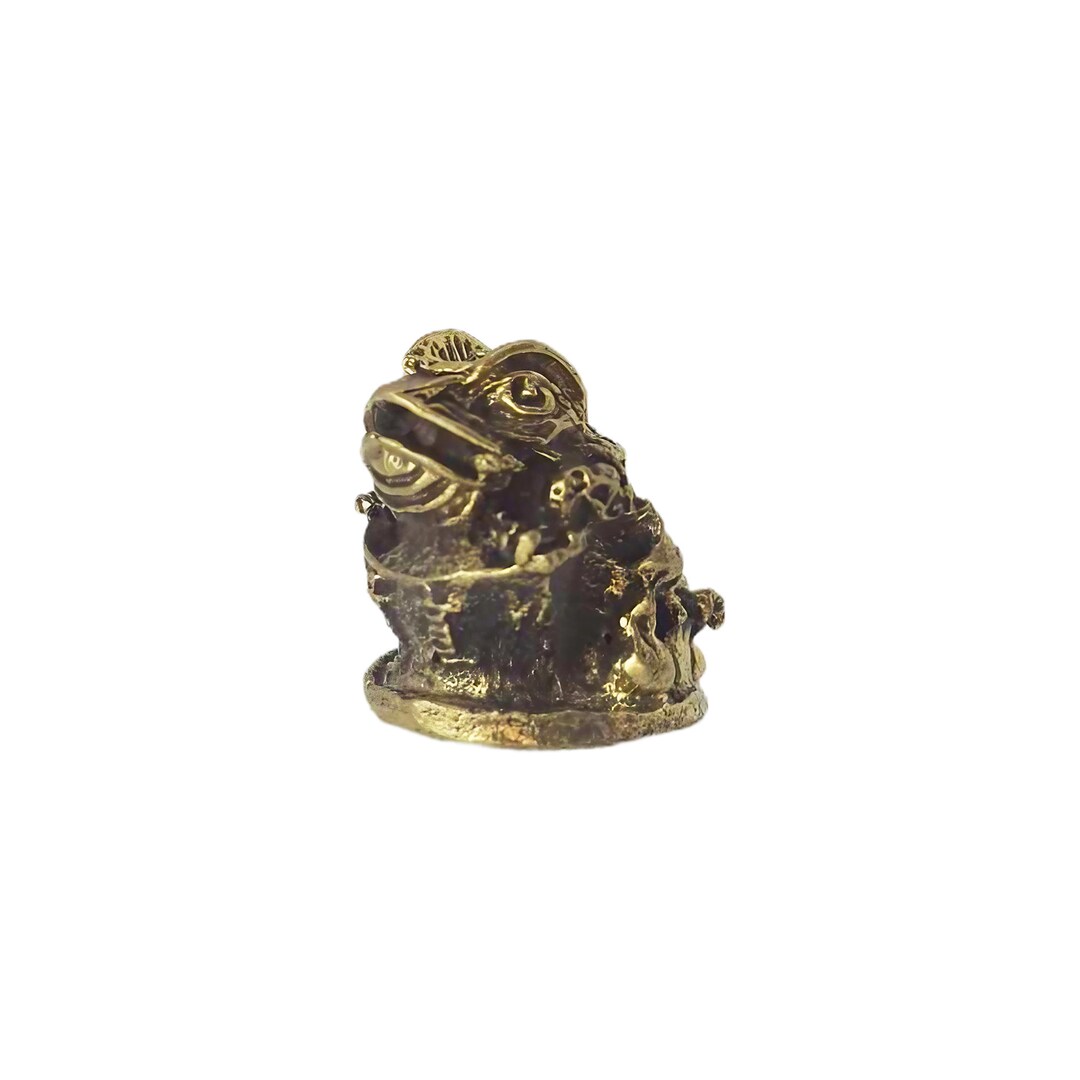 Brass Feng Shui Toad Amulet: Symbol of Happiness and Prosperity B-034 ...