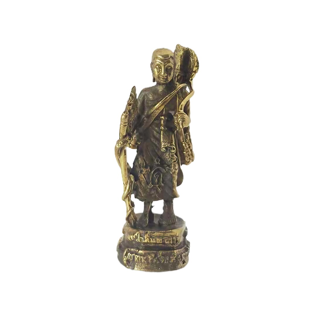 Phra Sivali Brass Monk Amulet Statue Thai Buddhist Lucky Talisman and ...