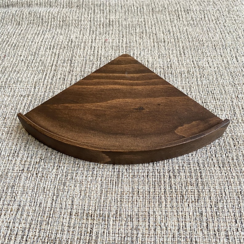 Rounded Corner Shelf With Front Guard, Floating Shelves With Hidden ...