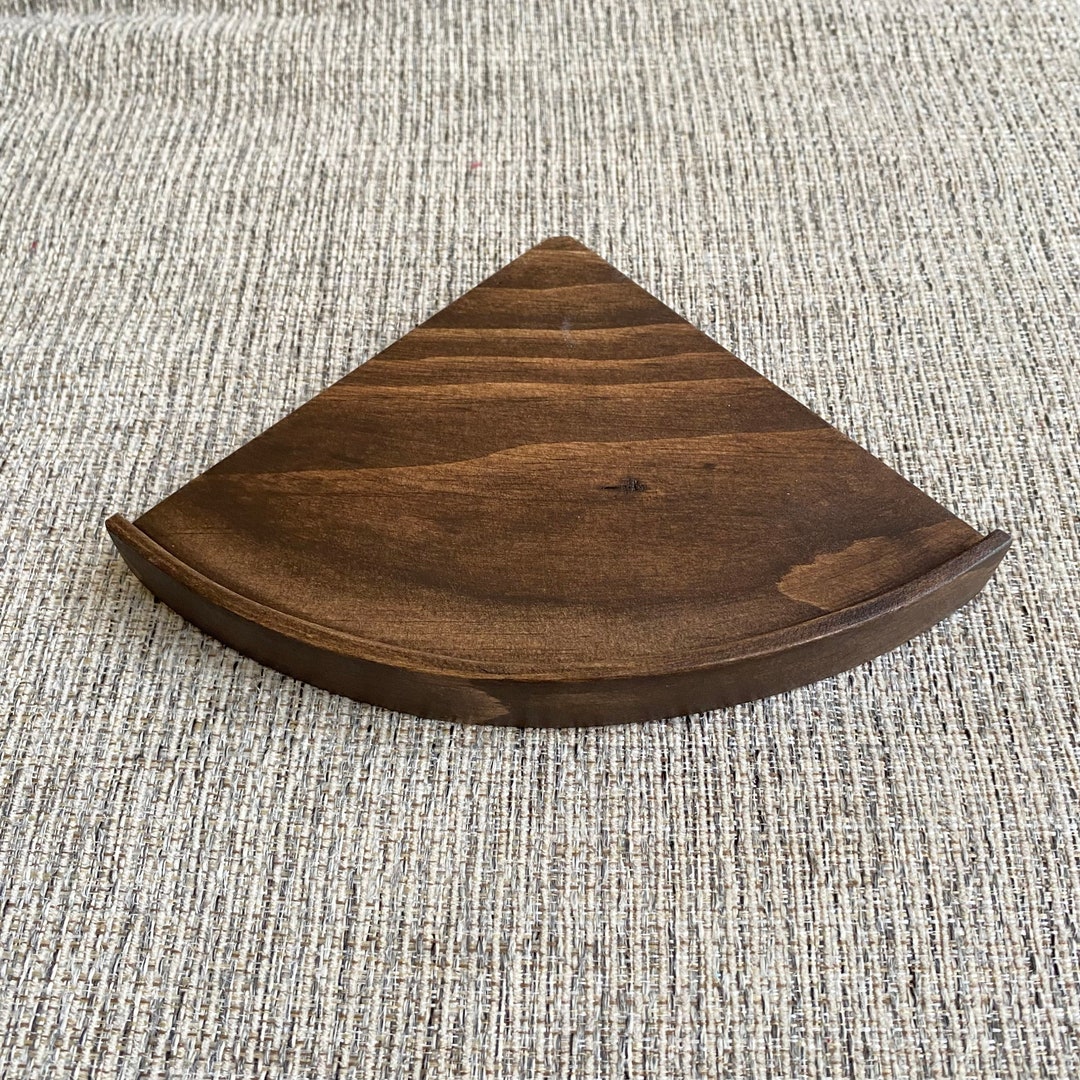 Rounded Corner Shelf With Front Guard, Floating Shelves With Hidden ...