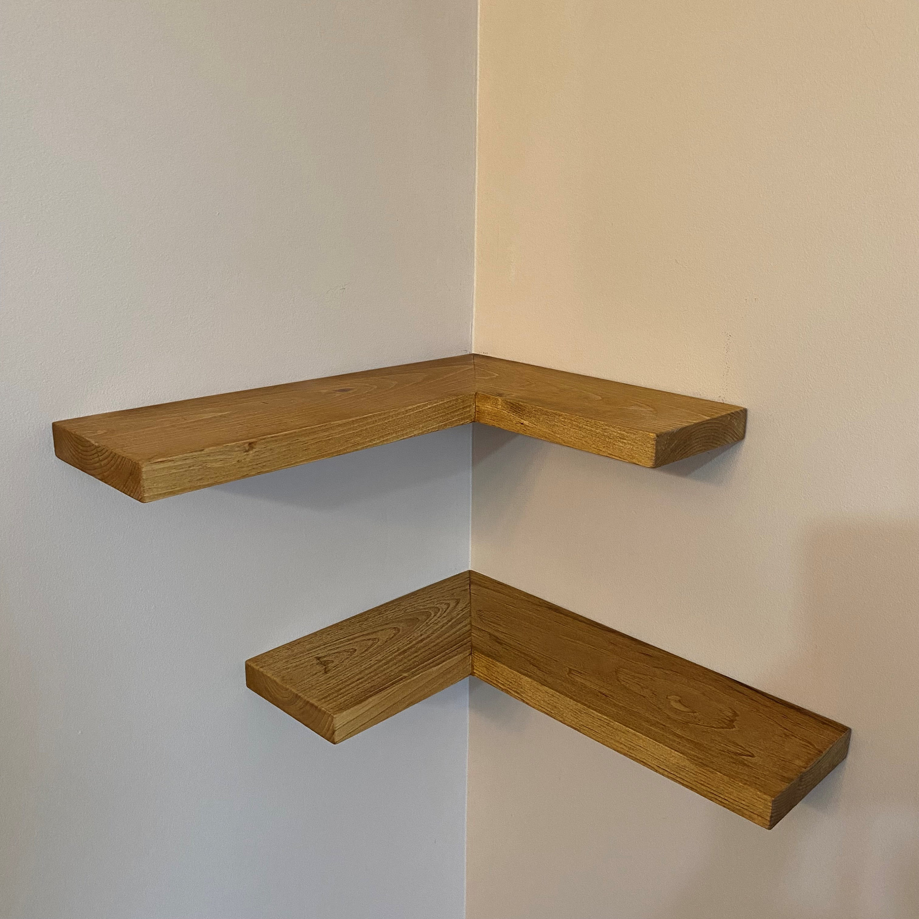 Floating Corner Shelf Kitchen Shelf Rustic Corner Shelves Farmhouse ...