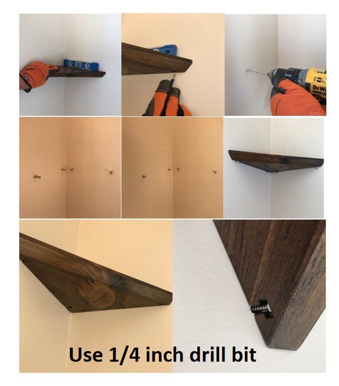 Triangular Corner Shelf, Wooden Shelves, Floating Corner Shelf With ...