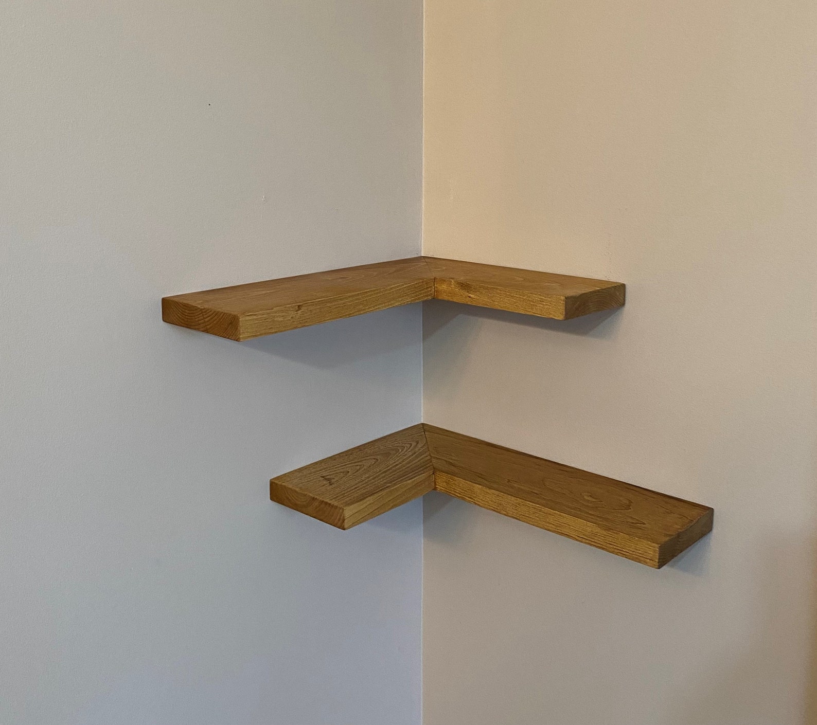 Floating Corner Shelf Kitchen Shelf Rustic Corner Shelves Farmhouse ...