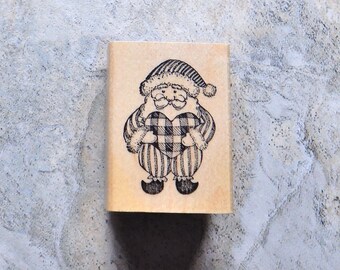 Santa rubber stamp | Etsy