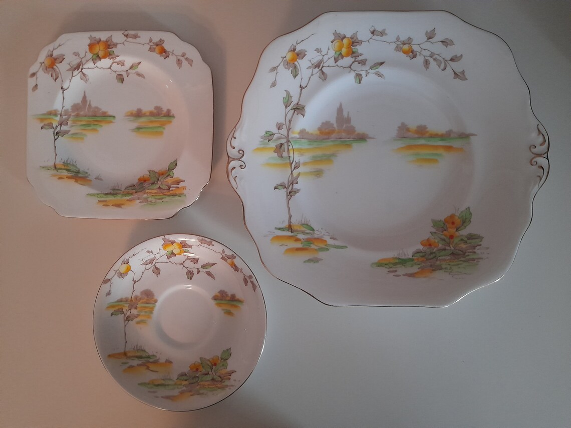 Wonderful Fine English Bone China Art Deco Tea Set - Etsy