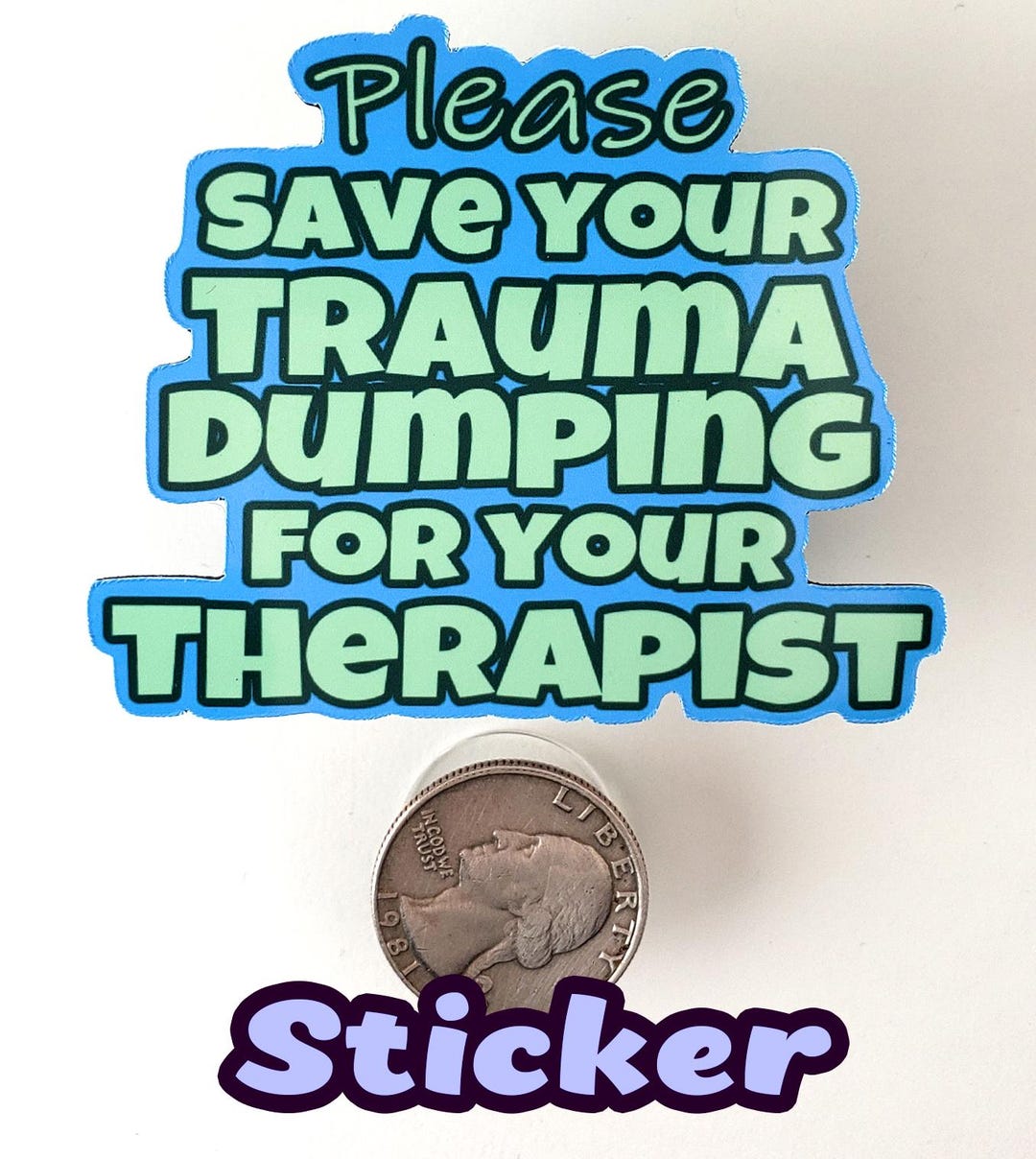 Trauma Dumping Sticker - Etsy
