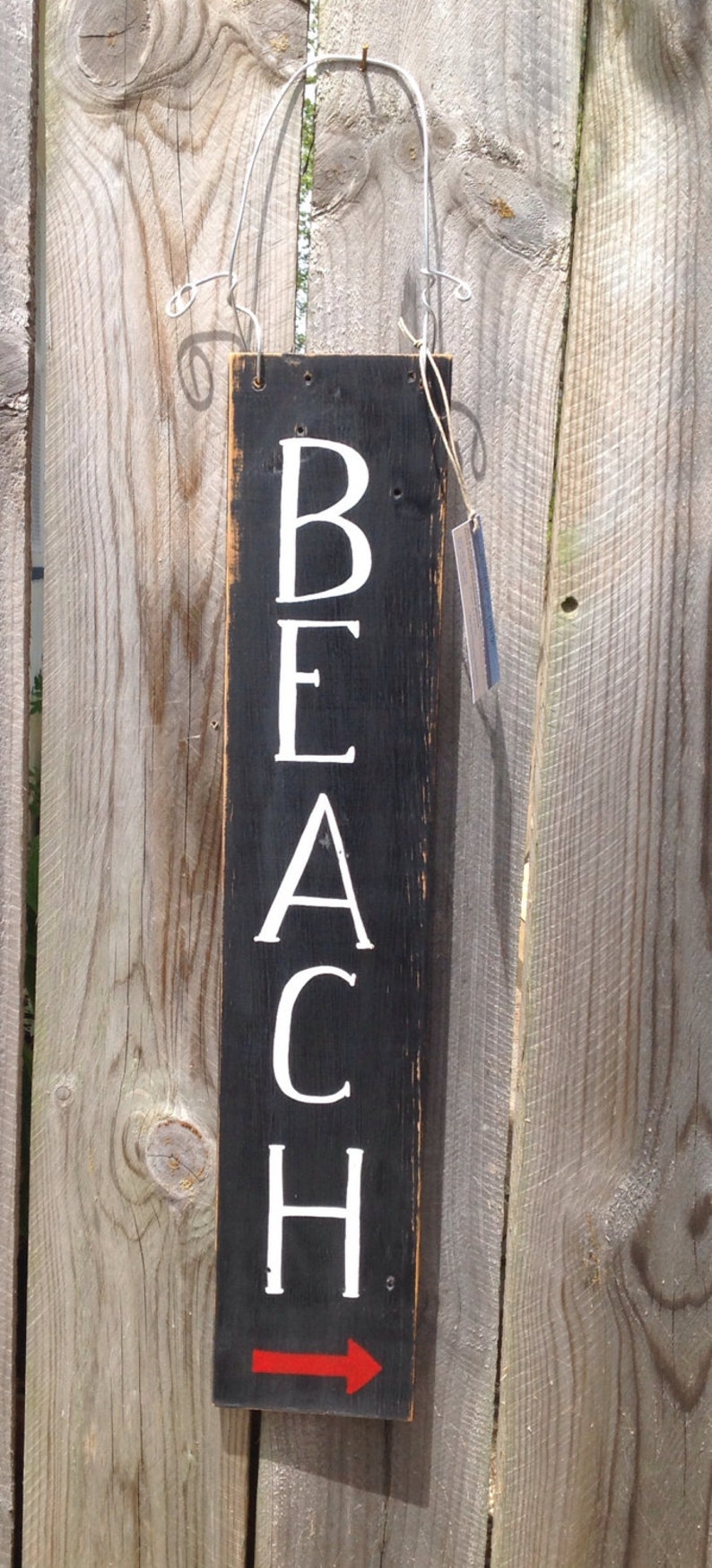 Handpainted Vintage Look Beach Sign - Etsy