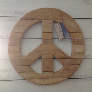 Handmade Wooden Peace Sign Wall Art - Etsy