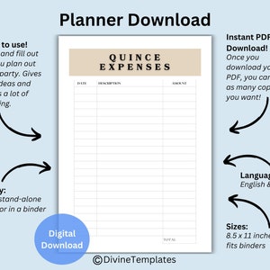 My 15 Planner, Quince Organizer, 15 Event Planner, Quince Timeline ...