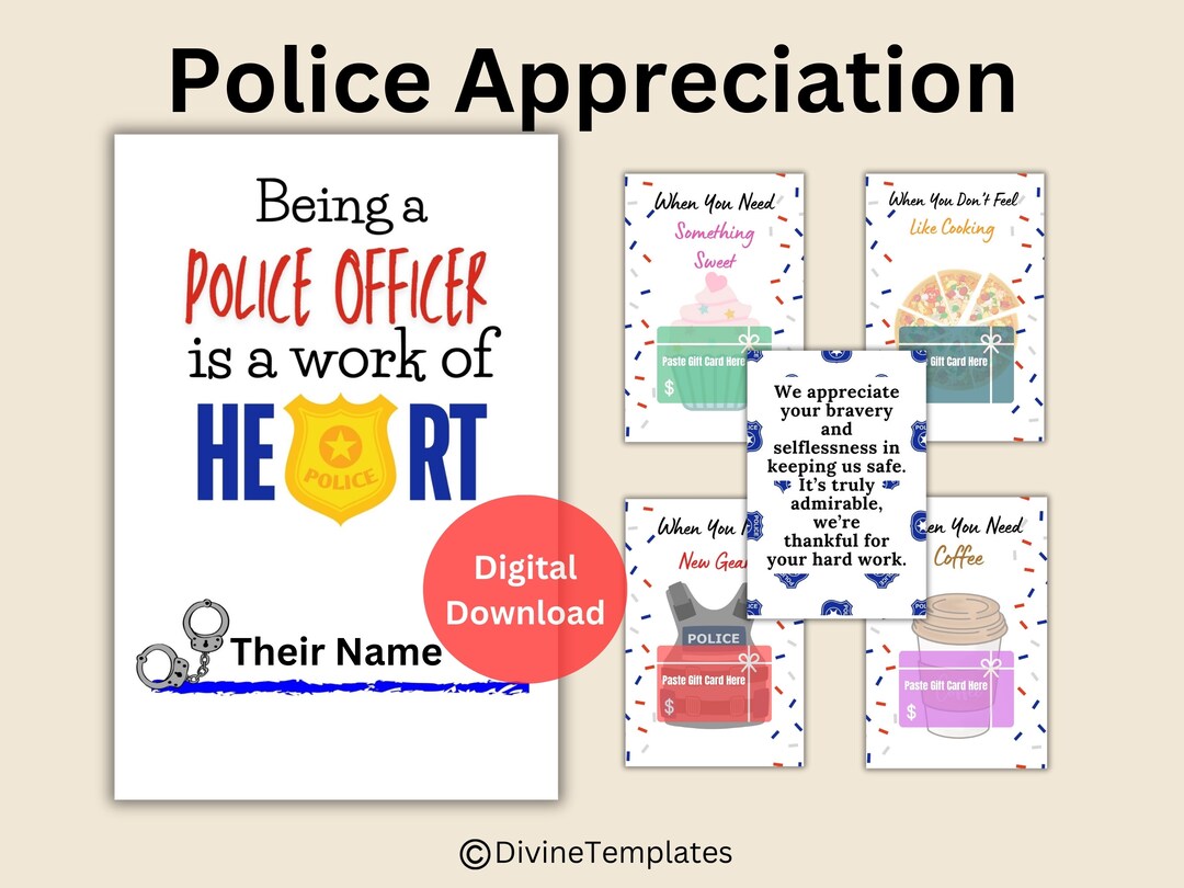 Police Officer Appreciation Week, Police Officer Holiday Gift, Thank ...