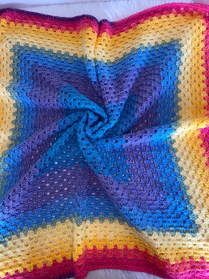 Multi-colored Baby Blanket - Etsy