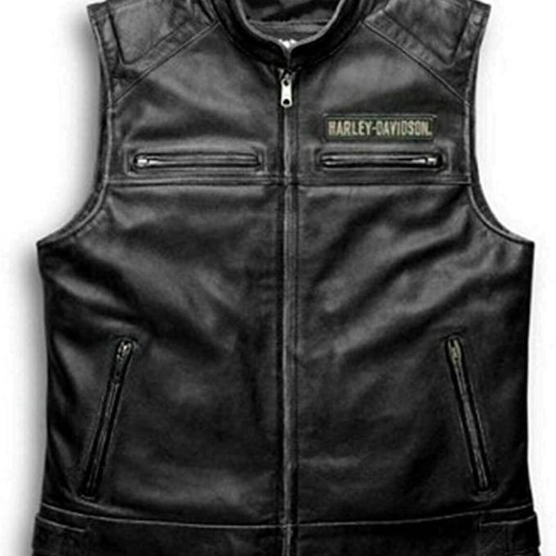 Leder gilet harley davidson - Etsy.de