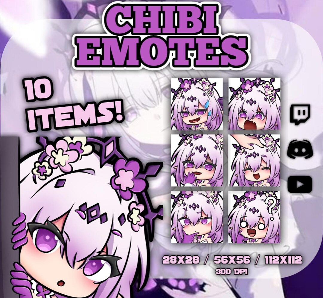 Castorice Twitch Emotes – 10 Cute Anime Emotes for Vtuber Discord Kick ...