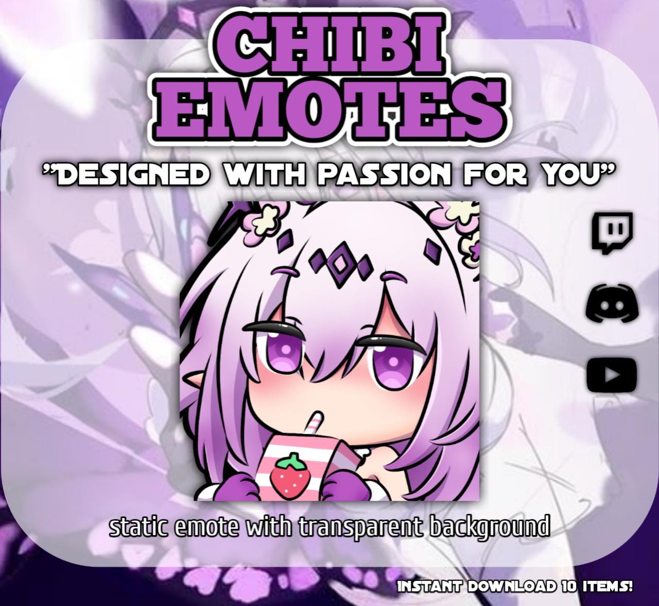 Castorice Twitch Emotes – 10 Cute Anime Emotes for Vtuber Discord Kick ...
