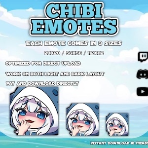 Gawr Gura Emotes/ Hololive Emotes/ Vtuber Emotes/ Hololive EN/ Pack of ...