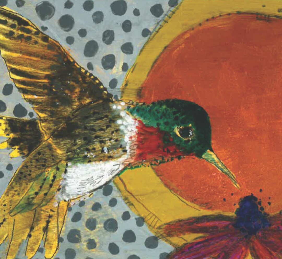 Humming Bird Copper Moon Print - Various Sizes - Etsy
