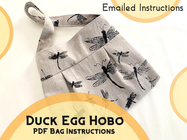 Duck Egg Hobo Bag Pattern PDF Instructions Easy Great for | Etsy