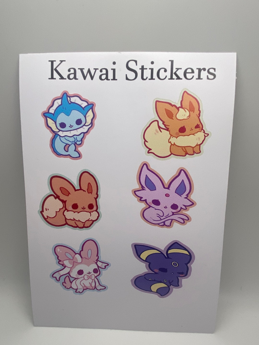 Cute Eevee Evolutions Sticker Sheet - Etsy