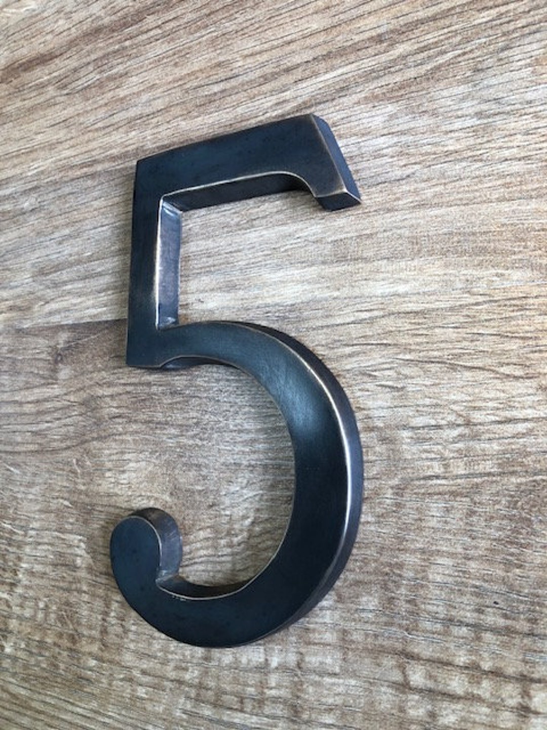 Large Antique Brass House Numbers 150mm/6", Unlacquered and Aged, Solid ...
