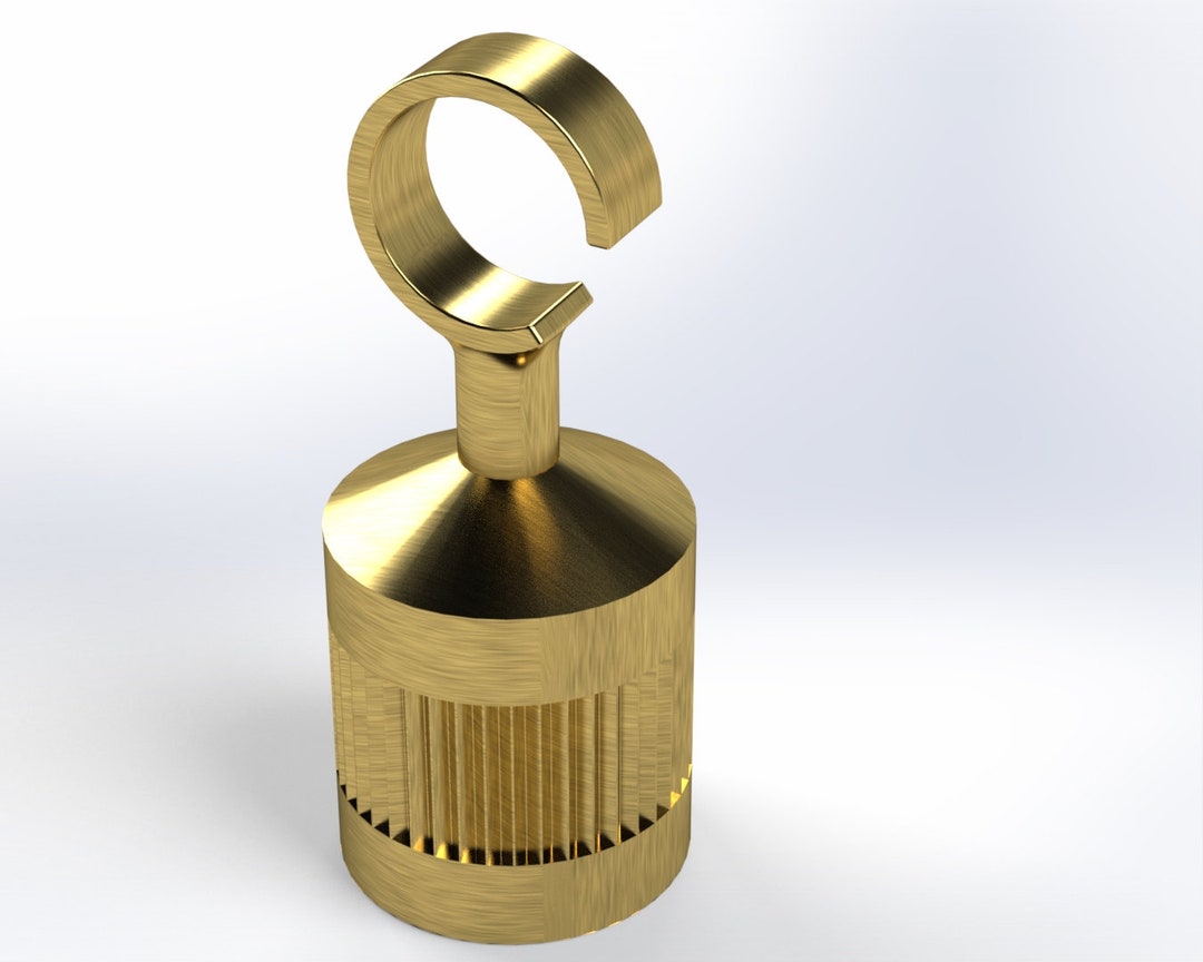 10x1 1/2 Quality Brass Decking Rope Hook in Knurled Texture Creative ...