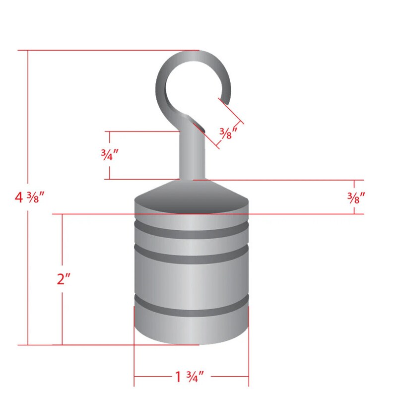 10x1 1/2 Quality Brass Decking Rope Hook in Knurled Texture Creative ...