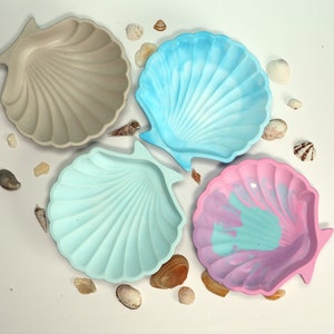 Handmade Concrete Shell Tray , Custom Jewelry Plate-sea Shell Tray ...