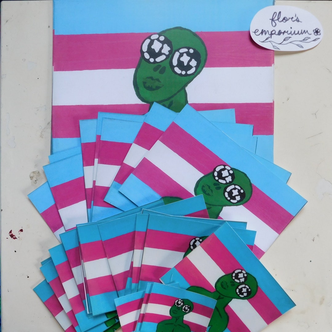 Pride Alien Collection: Transgender Alien Painting, Prints, and ...