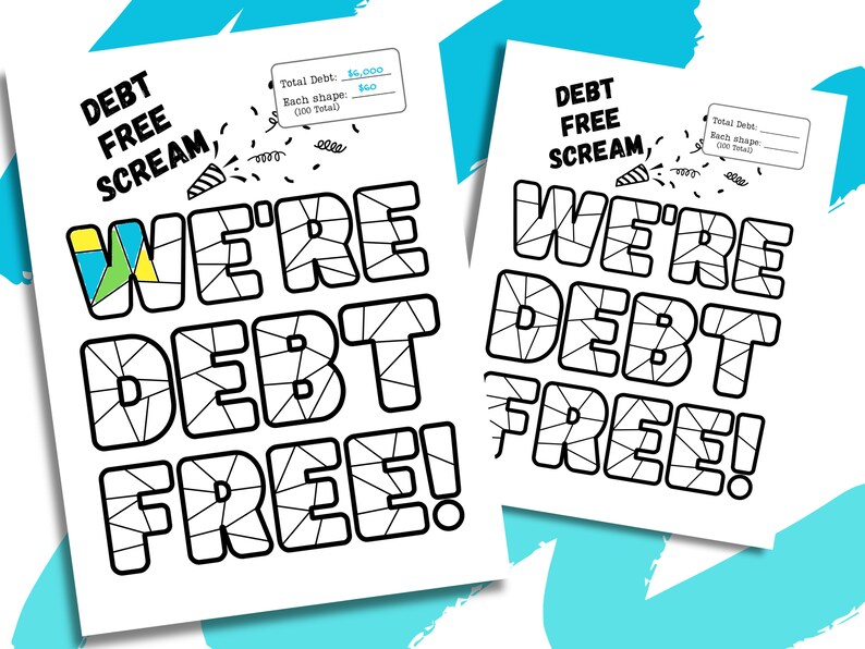 Debt Payoff Tracker Debt Free Printable Debt Payoff Tracker Coloring ...