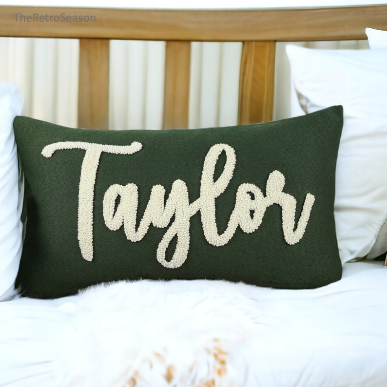 Custom Embroidered Name Pillow Gift for Her, Custom Valentine's Day ...