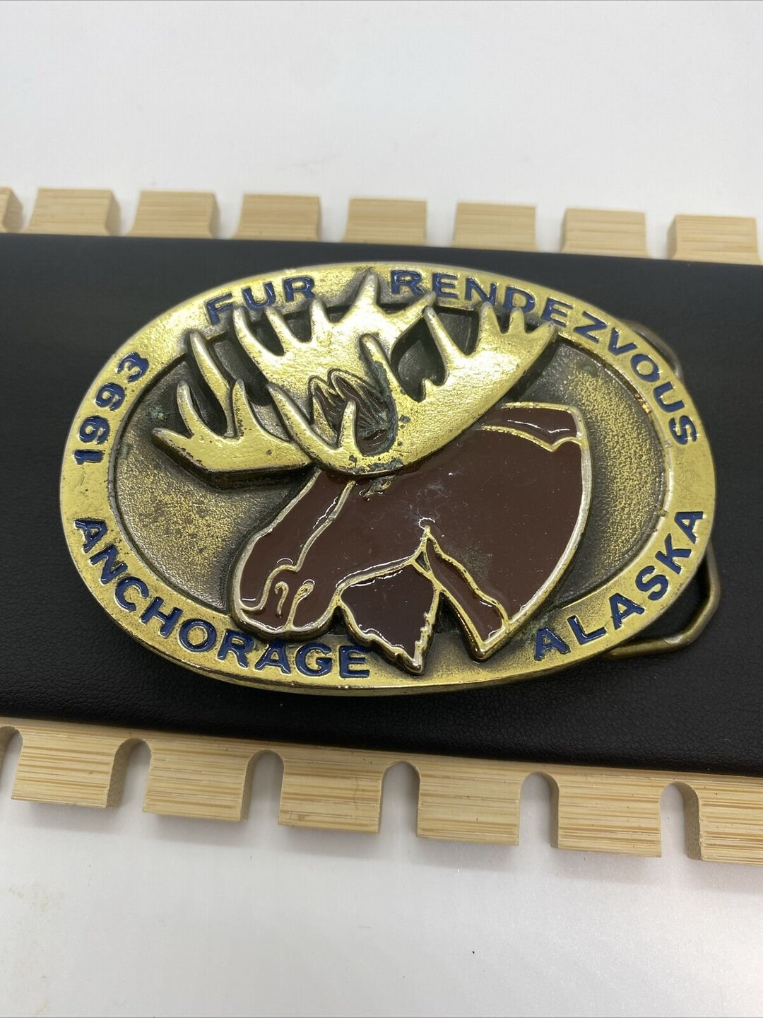 1993 Anchorage Alaska Fur Rondy Rendezvous Brass Belt Buckle - Moose - Etsy