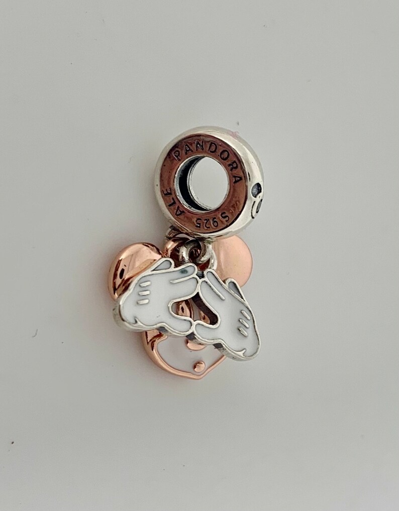 Disney Pandora Mickey Mouse Double Dangle Charm Bracelet - Etsy