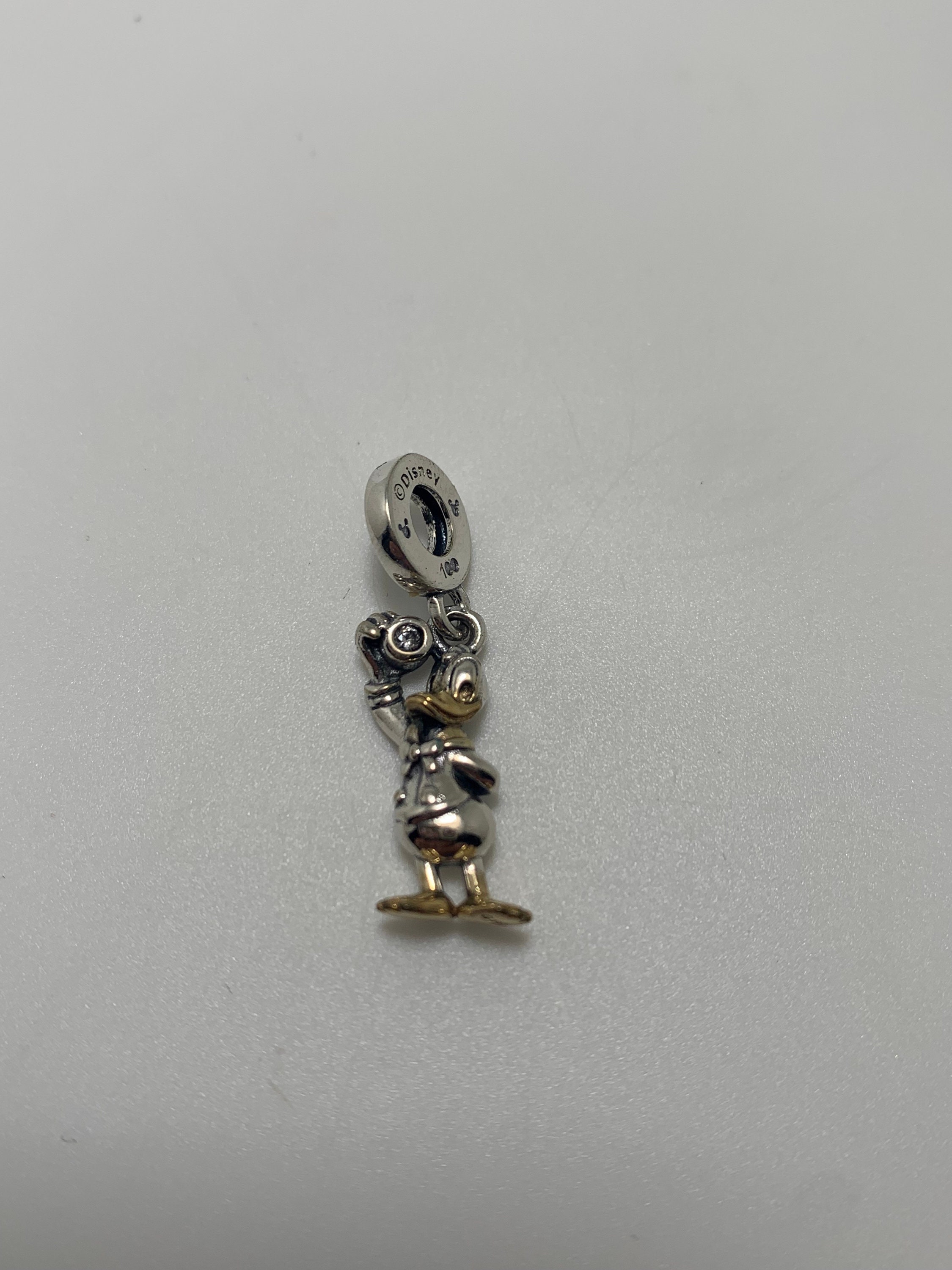 Disney 100th Anniversary Donald Duck Lab-grown Diamond Dangle Charm ...