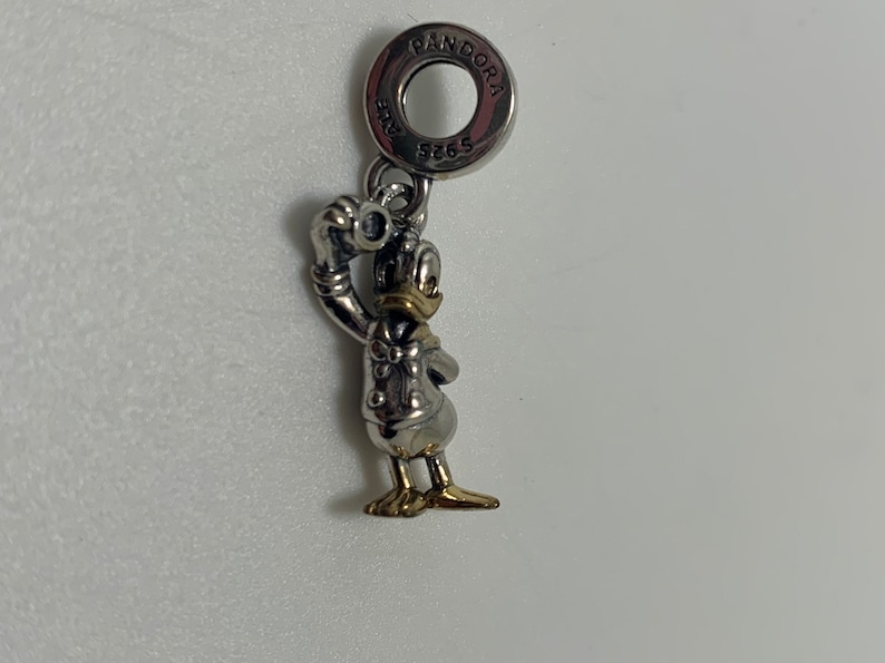 Disney 100th Anniversary Donald Duck Lab-grown Diamond Dangle Charm ...