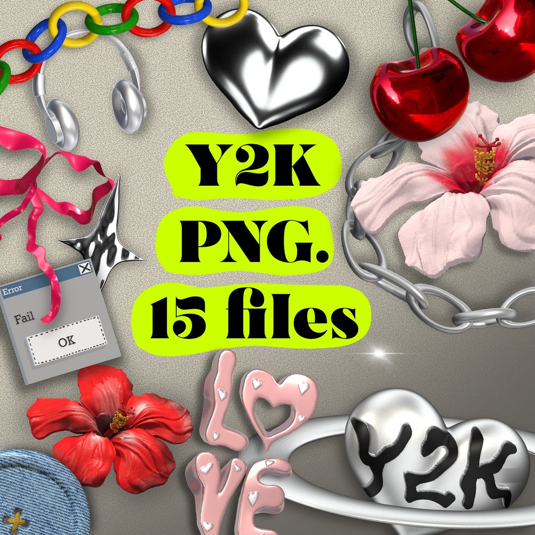 Y2K Png for Sticker Print and Custom Your Art Work - Etsy