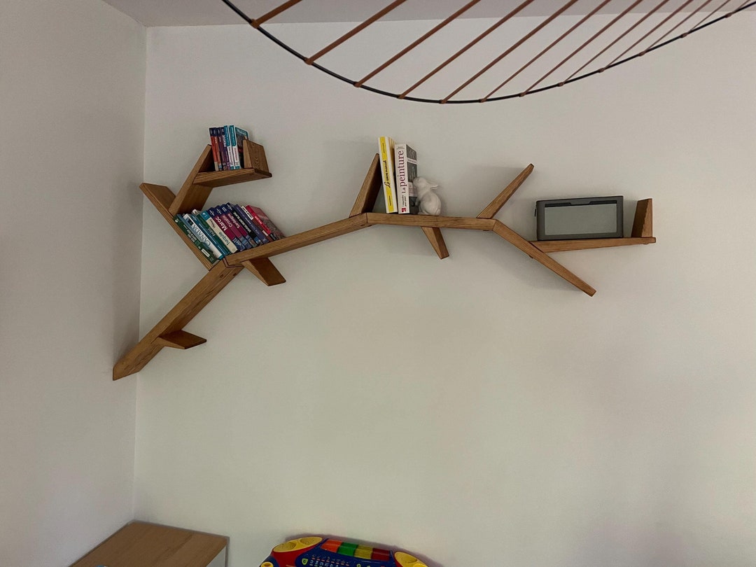 Tree Branch Bookshelf, Handmade Furniture, Floating Bookshelves, Book ...