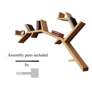 Tree Branch Bookshelf, Floating Bookshelves, Handmade Furniture, Book ...