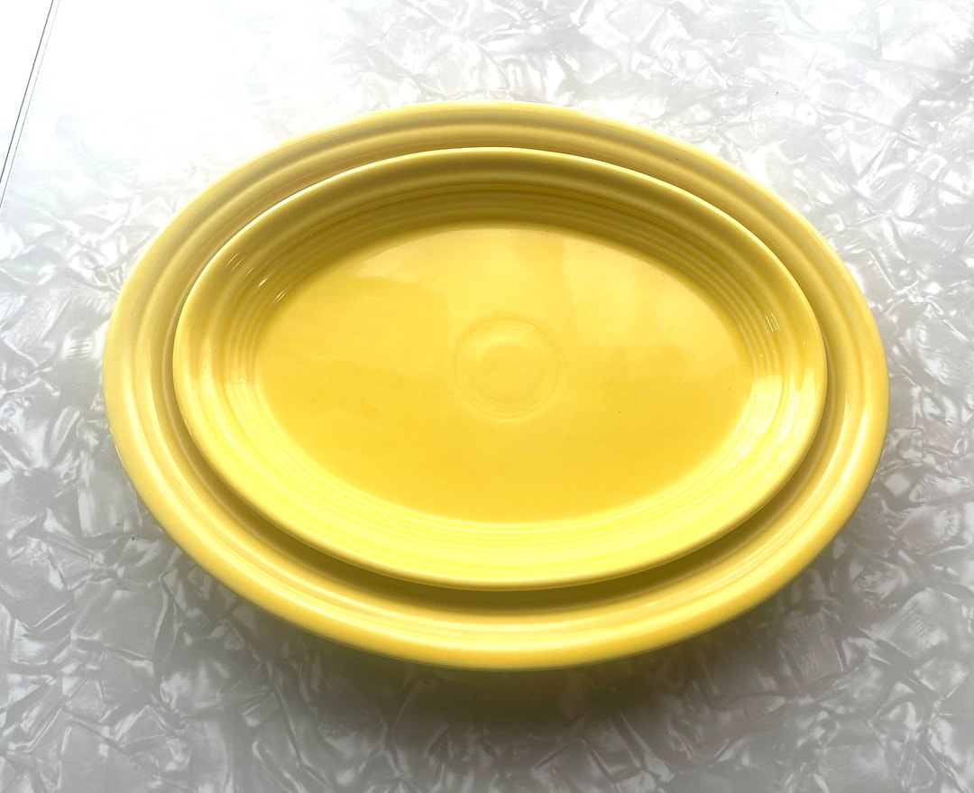 Fiesta Sunflower Yellow Oval Platters Set of 2 Vintage - Etsy
