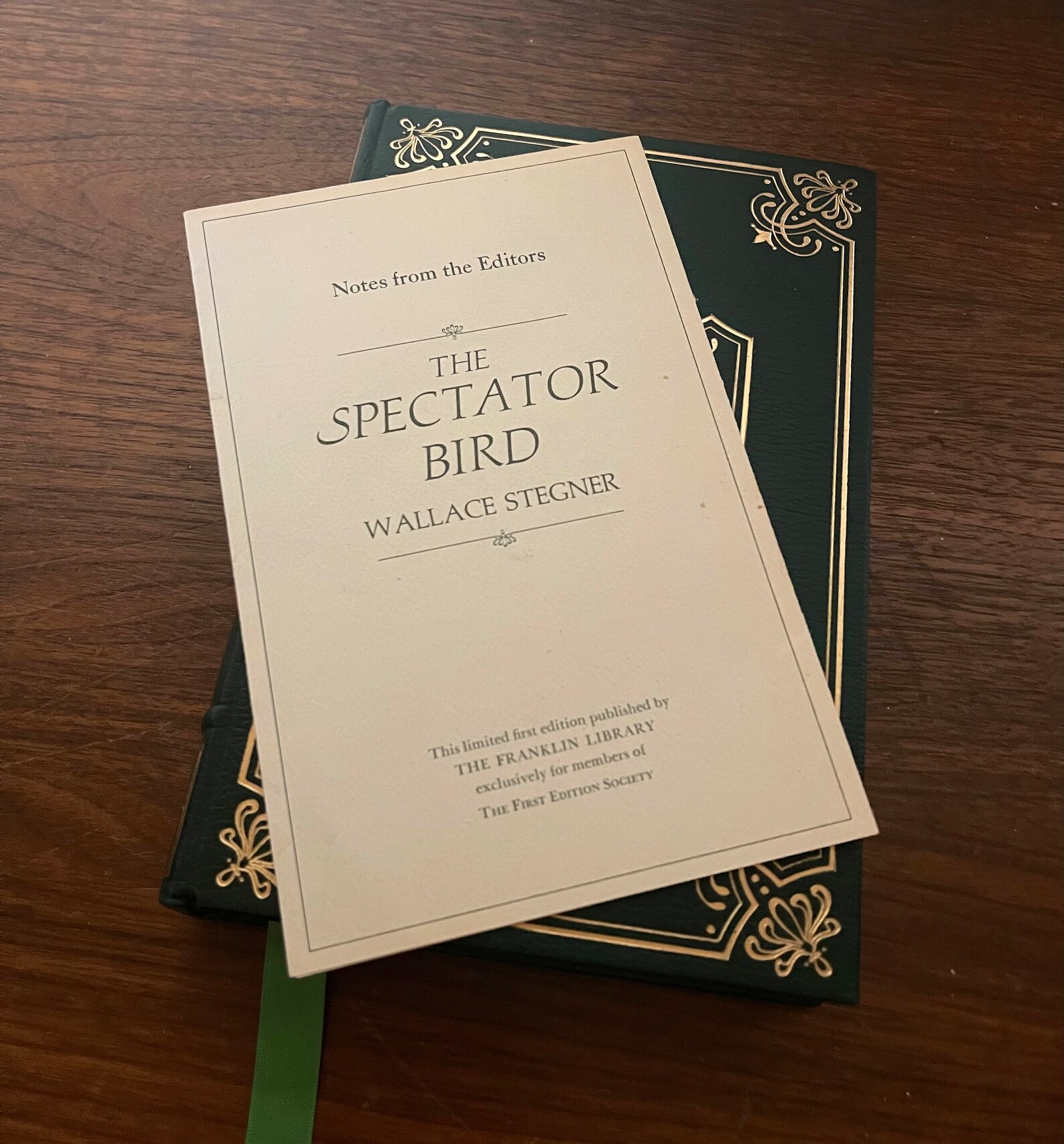 The Spectator Bird by Wallace Stegner Vintage Hardcover Leather Book ...