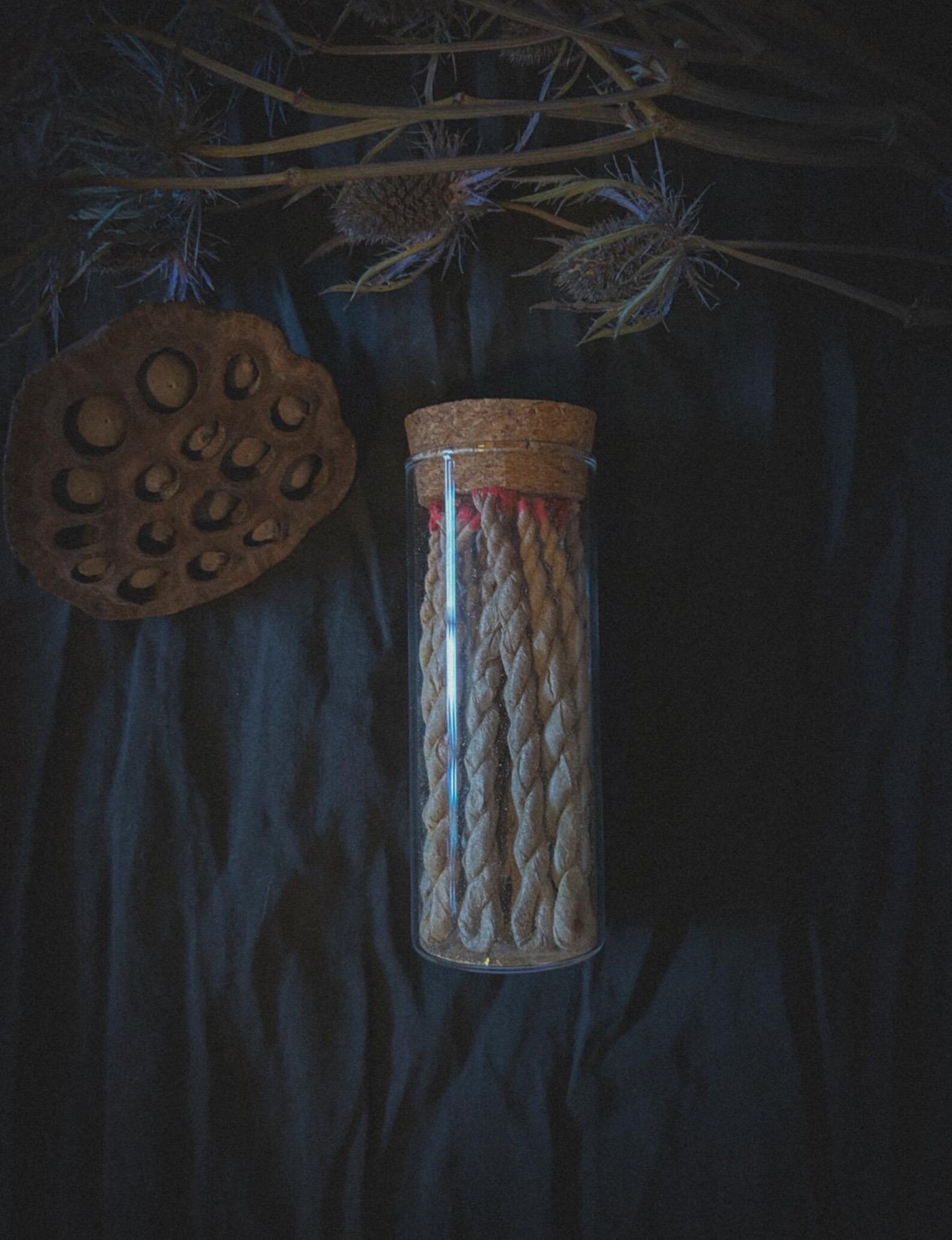 Rose Nepali Rope Incense – 14 Handmade Ropes in Glass Jar With Cork ...