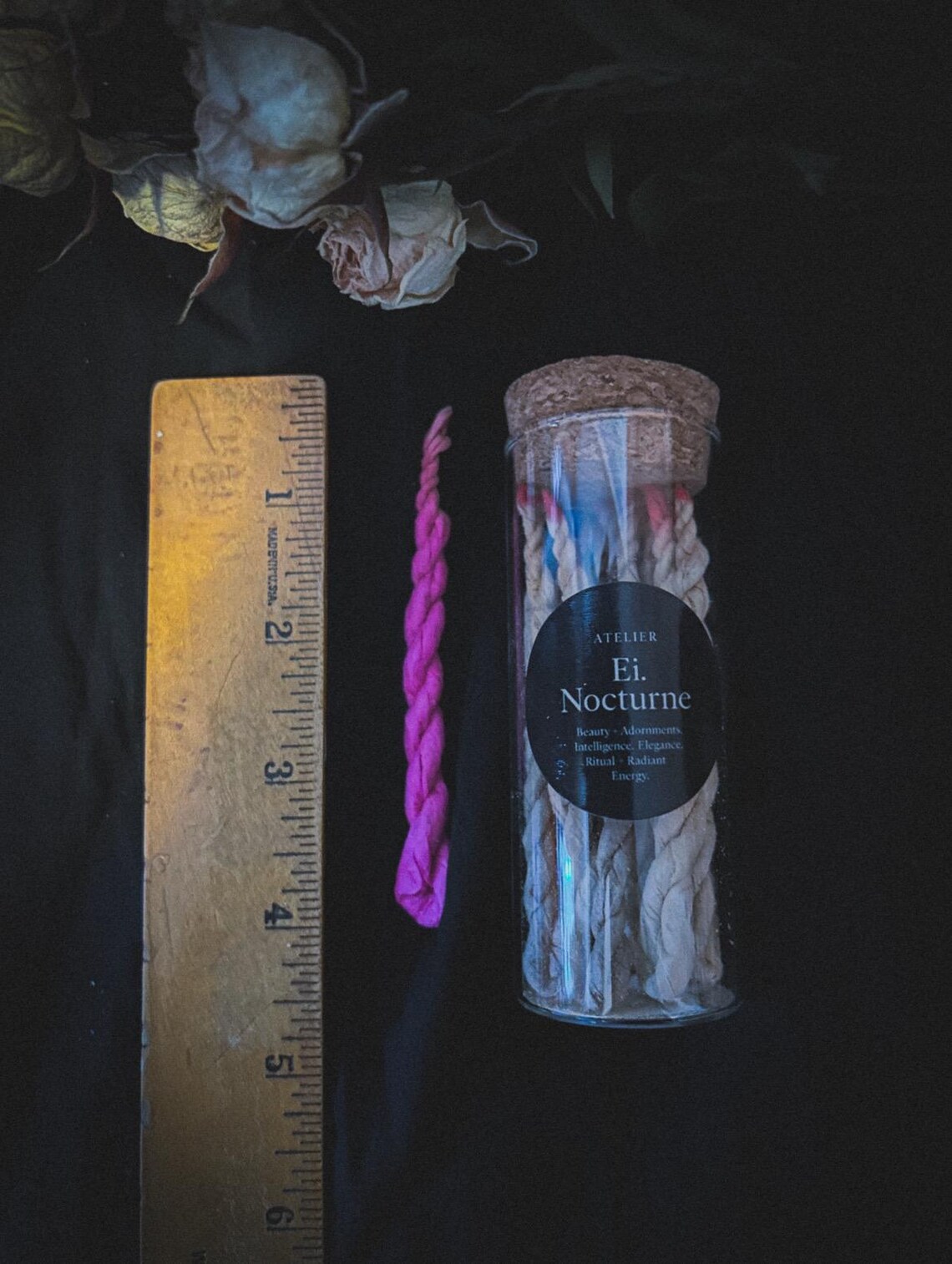 Rose Nepali Rope Incense – 14 Handmade Ropes in Glass Jar With Cork ...