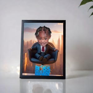 Custom the Boss Baby Portrait,custom Baby Portrait, Boss Baby Movie ...