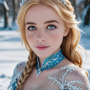 Personalized Elsa Movie Portrait, Child Elsa Portrait 'elsa Girl' - Etsy