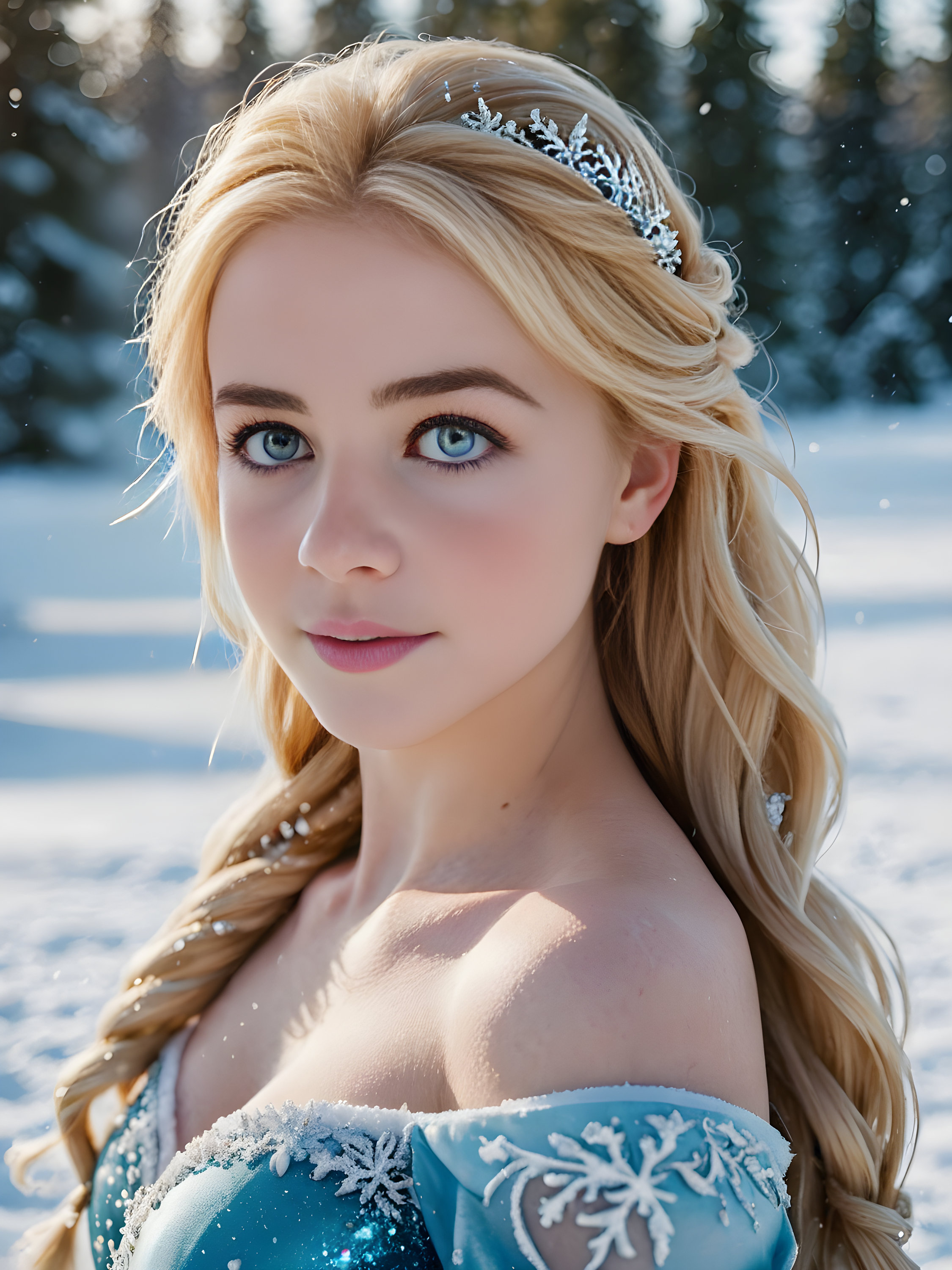 Personalized Elsa Movie Portrait, Child Elsa Portrait 'elsa Girl' - Etsy