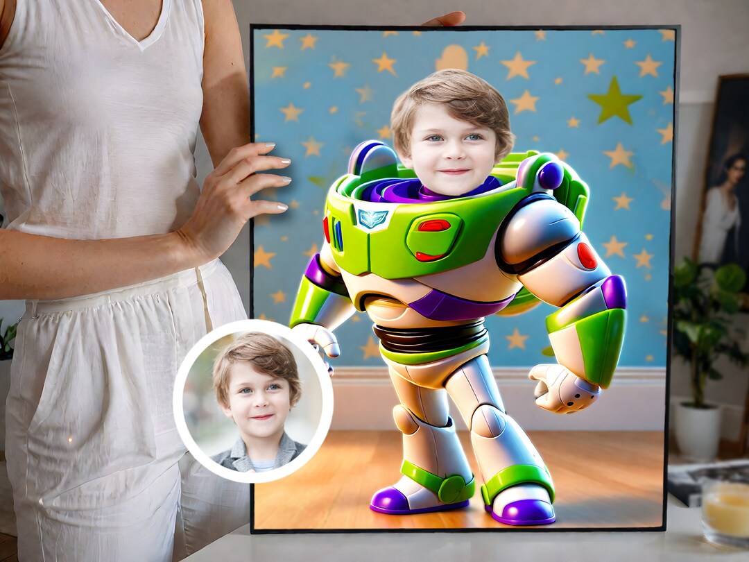 Personalized Buzz Lightyear Portrait: Custom Toy Story Face Swap - Etsy