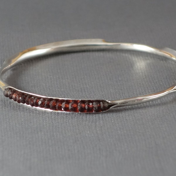 Garnet Bangle - Etsy