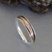 Anticlastic Ring, Black and Gold Band, Silver and Gold Ring, Made to ...