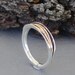 Anticlastic Ring, Black and Gold Band, Silver and Gold Ring, Made to ...