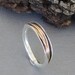 Anticlastic Ring, Black and Gold Band, Silver and Gold Ring, Made to ...